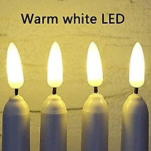 10Pack Flameless Taper Candles, Ivory WAX Coverd, 11-Inch, LED Battery Flickering Candle with 2 Remote Controls, Timer, for Candle Holders and Candlesticks, for Wedding, Christmas, Patry, Hotel
