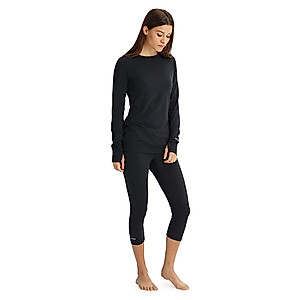 Burton Womens Midweight Crew, True Black New, Medium