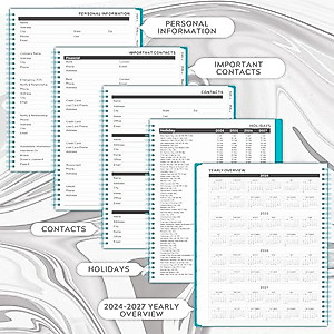 2024-2027 Monthly Planner/Monthly Calendar - 3 Year Monthly Planner 2024-2027, JUL 2024 - JUN 2027, 9" x 11", 36 Monthly Planner + Pocket - Teal