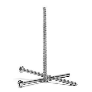MroMax 10Pcs M4 x 80mm Pan Head Phillips Machine Screws, 304 Stainless Steel 18-8, Fully Thread, Metric Silver Gray Cross Head Screws Bolts for Cabinet Drawer Knob Pull Handle