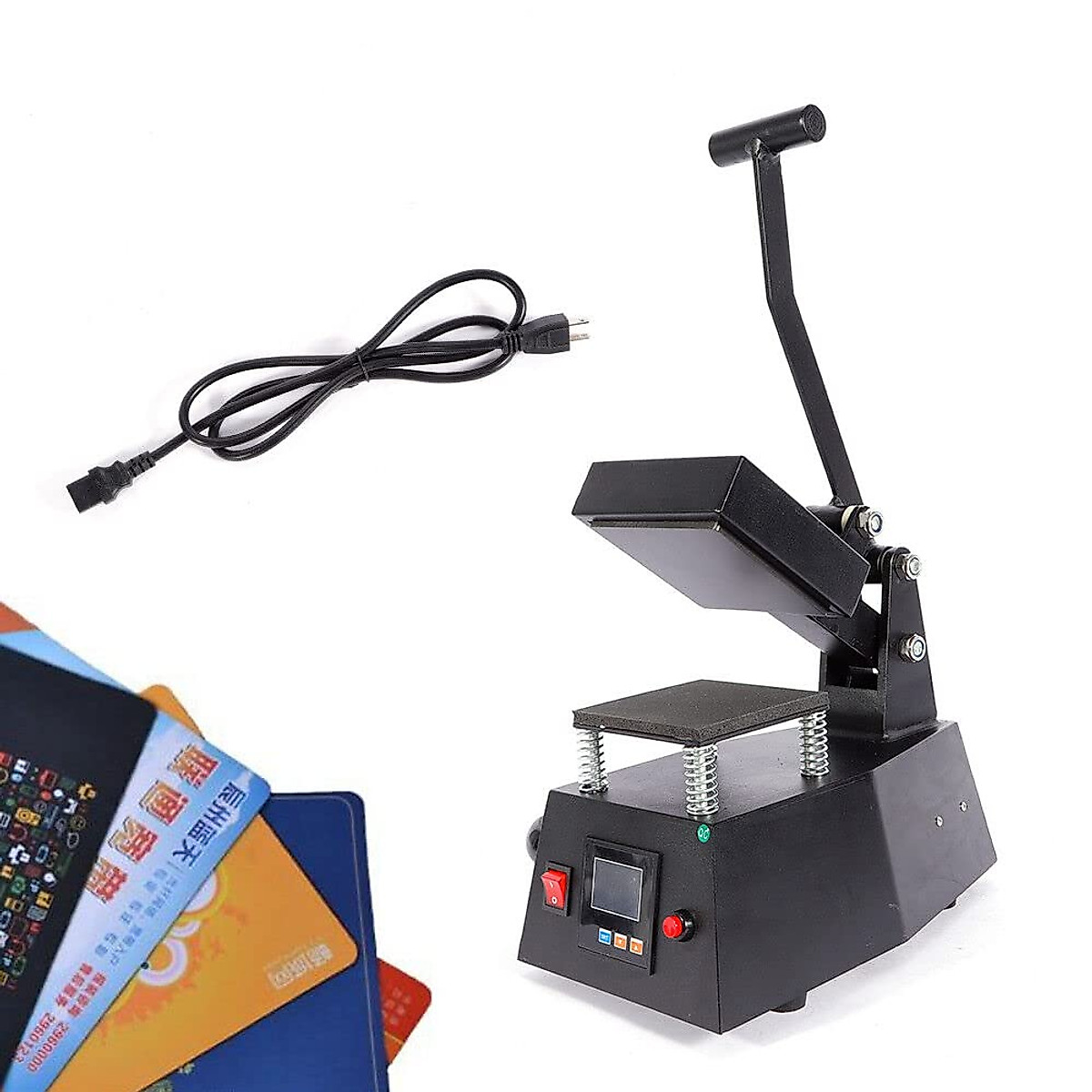 Heat Press Machine, 110V Digital Press Single Heater 600W Small Digital Label Heat Press Machine T-Shirt Logo Printing for Transfer Stickers Labels DIY Logo, 0-250℃