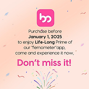 Femometer Smart Basal Thermometer, Intelligent BBT Thermometer with Bluetooth and Backlight, Fertility Monitor Period Tracker, Sync with Femometer APP, Gold