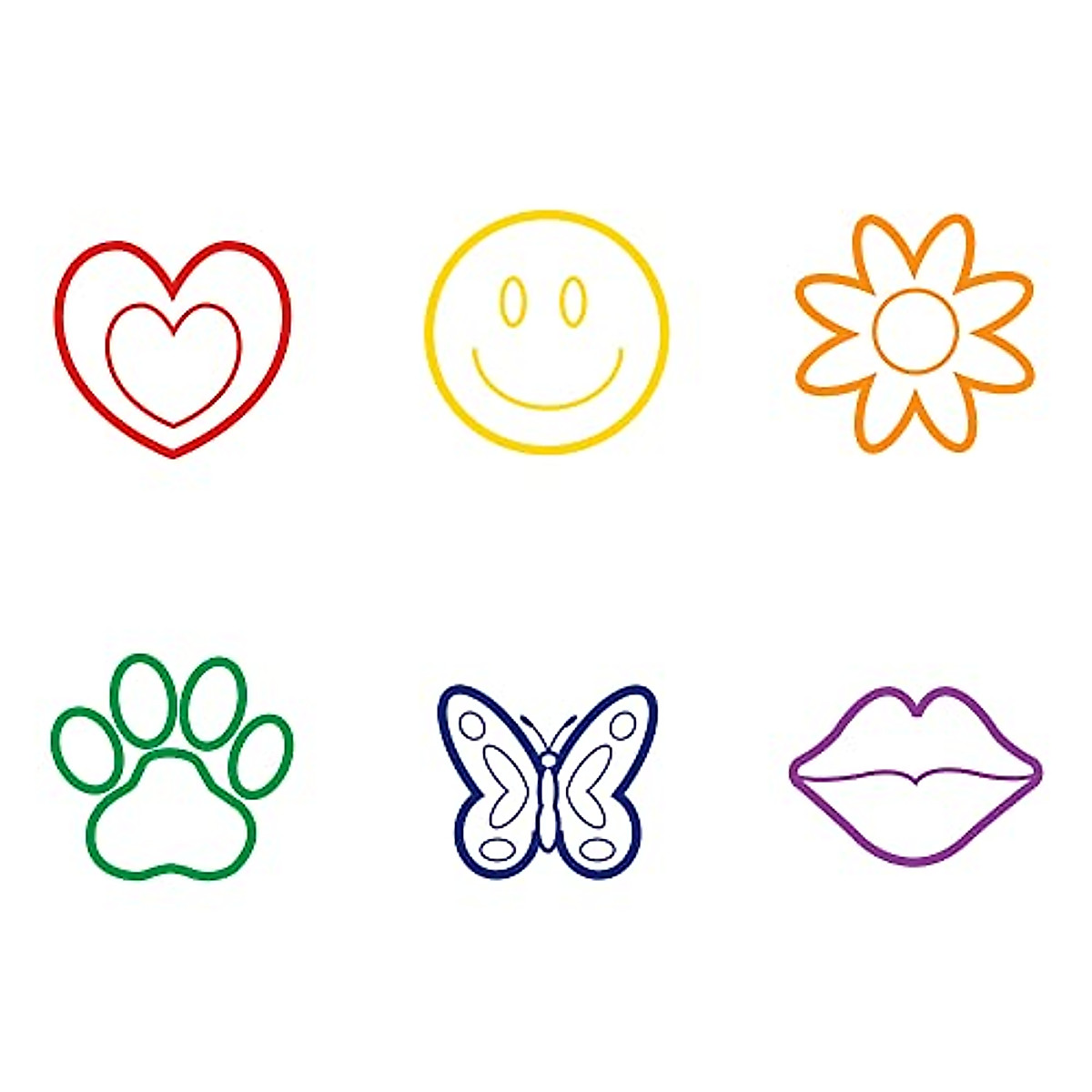 Melissa & Doug Happy Handles Wooden Stamp Set: 6 Stamps and 6-Color Stamp Pad - Kids Stamp Packs With Washable Ink, Easy To Hold Stampers For Kids Ages 4+