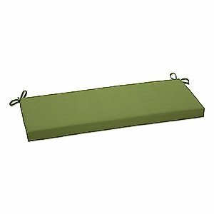 Pillow Perfect Forsyth Solid Indoor/Outdoor Wicker Patio Sofa/Swing Cushion Tufted, Weather and Fade Resistant, 18" x 45", Green