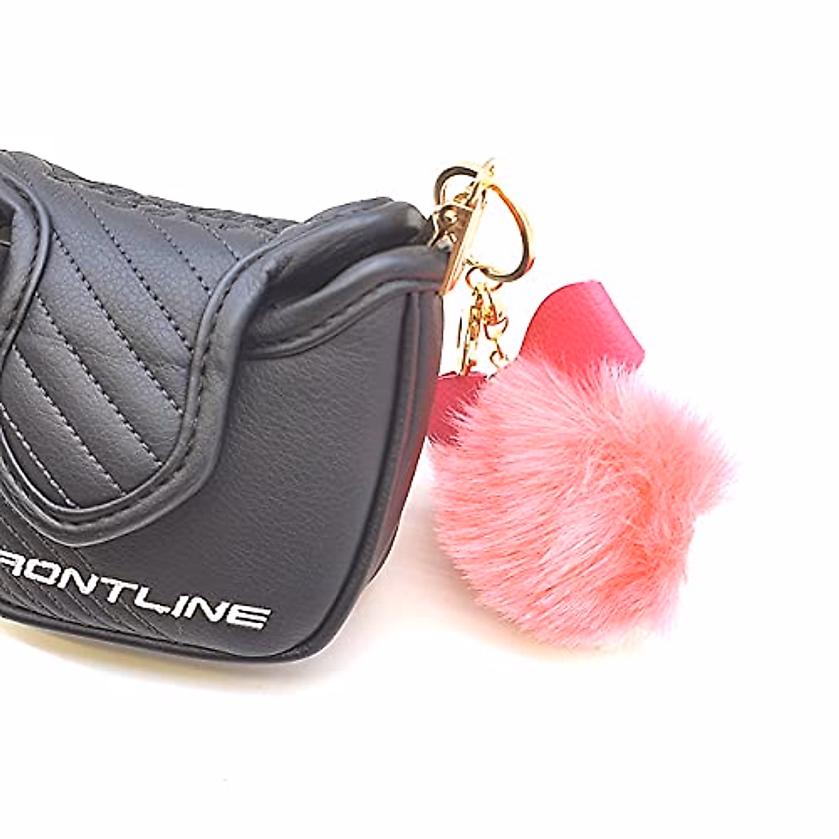 GS Soft Fur Ribbon Putter Keeper Set of 1. Gift for Golfer, Golf Accessories for Putter Cover. (Mink and Purple)