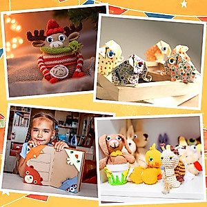 UPINS 1000pcs Wiggle Eyes with Eyelashes Self Adhesive Googly Eyes for DIY Craft 6 mm 8 mm 10 mm 12 mm Mixed Packaging and Multi Assorted Colors