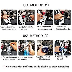DOKIKO 50 Pcs Car Windshield Washer Fluid concentrate Tablets,Windshield Wiper Fluid,1 Pack Makes 52.5 Gallons,1 Piece Makes 1.05 Gallons(Winter: Use With De-icer or Methanol)
