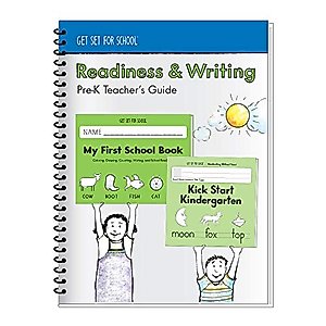 Learning Without Tears - Readiness & Writing Pre-K Teacher's Guide, Current Edition - Get Set for School Series - Pre-K Writing Book - Pre-Writing Skills - for School or Home Use