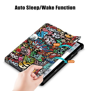 Xuanbeier Case for Xiaomi Redmi Pad SE 11 inch,Slim Stand Hard Back Shell Protective Smart Cover for Redmi Pad SE 11 2023 Case with Auto Wake/Sleep Function,Graffiti