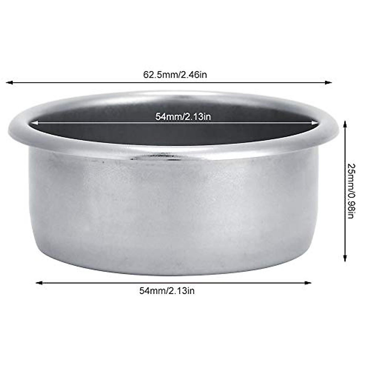 54mm Coffee Stainless Filter Basket, Two Cup-Single Wall, Non-pressure Filter Accessories Compatible with Portafilter Coffee Machine Accessory