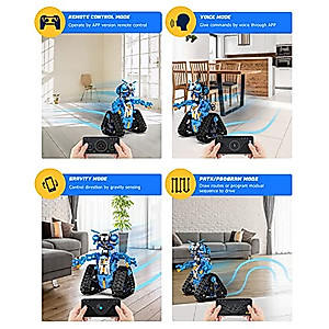 Henoda Robot Toys for 8-12 Year Old Boys Girls, Remote Control Science Programmable Building Block Kit with APP, Birthday Gifts for 8-16 Year Old Boys Girls