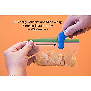 ZipSealer- The Original Zipper Lock Bag Sealer. The Easiest & Fastest Way To Seal Zipper Lock & Zip Top Bags. Patented. (Red)