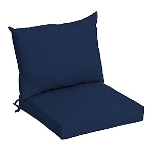 Arden Selections Outdoor Dining Chair Cushion Set 21 x 21, Sapphire Blue Leala