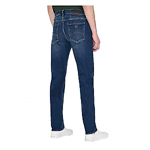 A | X ARMANI EXCHANGE Men's 5 Pocket Slim Denim, Mid Wash/Light Stitching/Stretch Cotton, 30