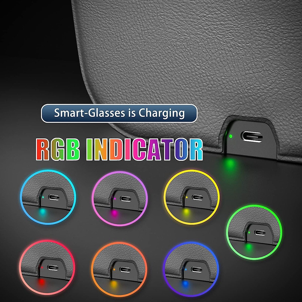 REEYEAR 2 in 1 Hard Travel Charging Case fits for Bose Frames Tenor,Alto,Soprano,Rondo Bluetooth Audio Sunglasses,Charger Box Replacement Keep Your Bose Frames Smart Glasses Protected and Powered Up