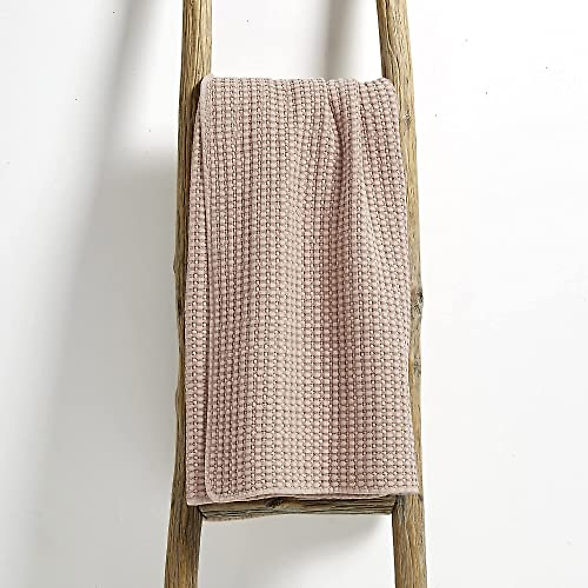 Levtex Home - Mills Waffle - Throw - Blush Cotton Waffle - Throw Size 50 x 60in.