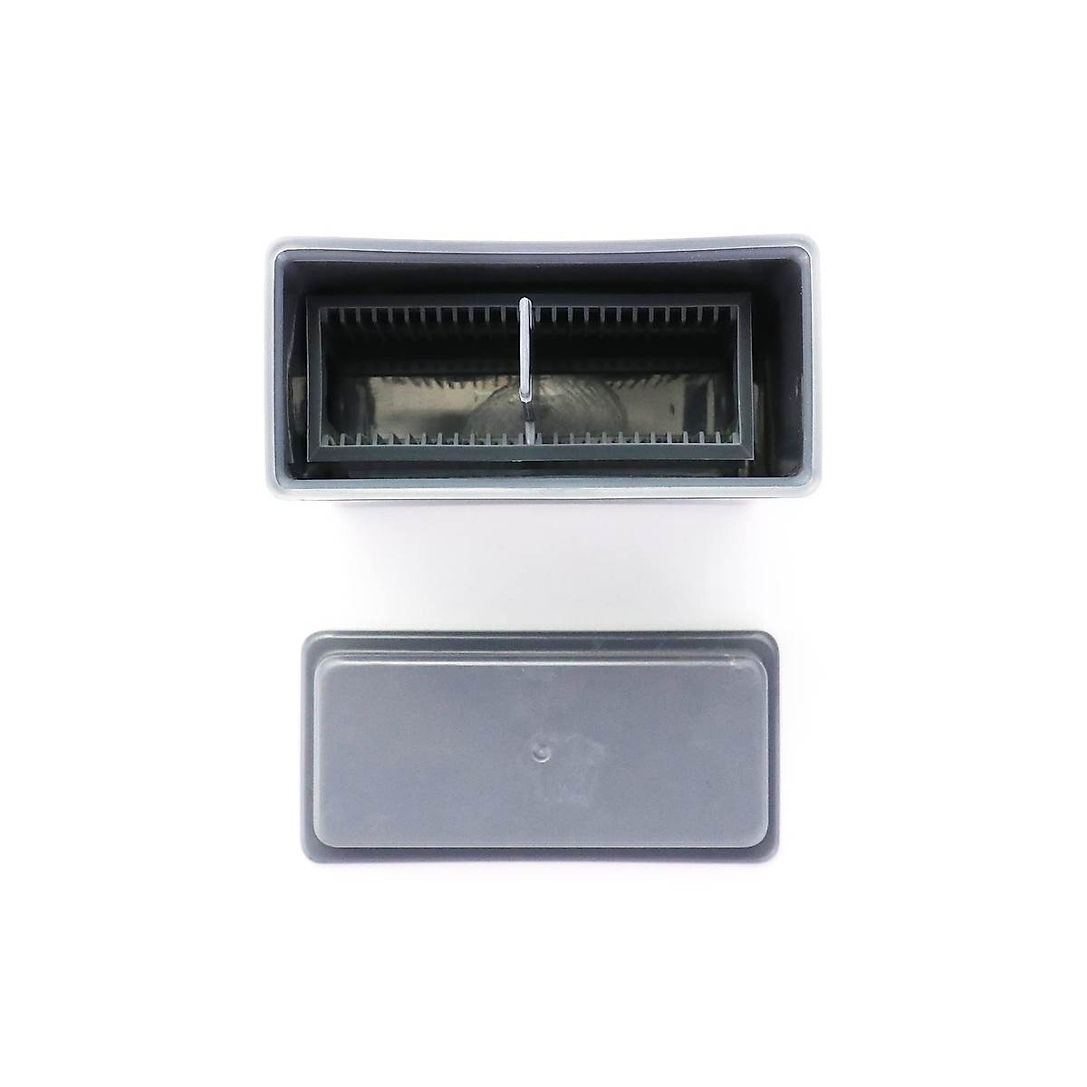 QWORK Microscope Slides Staining Jar and Rack, 10 Pack 24-Slots, Grey