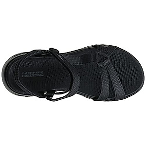 Skechers womens On-the-go 600 - Brilliancy Sport Sandal, Black, 10 US
