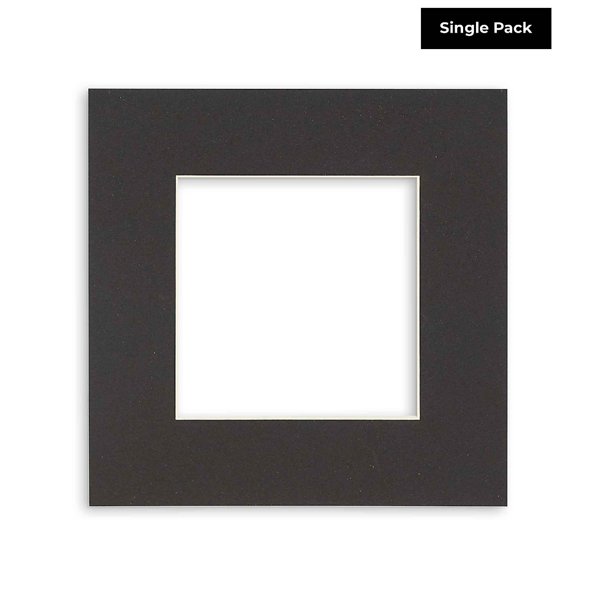 24x24 Mat Bevel Cut for 20x20 Photos - Precut Black Square Shaped Photo Mat Board Opening - Acid Free Matte to Protect Your Pictures - Bevel Cut for Family Photos, Pack of 1 Matboard