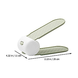 WINOMO Shoes Stand 2Pcs Shoe Slots Organizer Shoe Stacker Space Saver Double Deck Shoe Rack Holder for Sneakers Low Heels High Heels Sandals Closet Organization Shoes