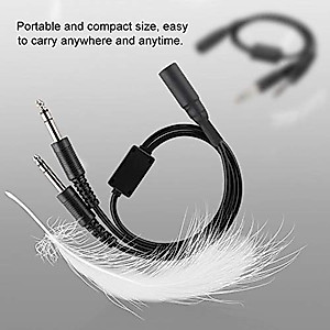 Fumei Helicopter to General Aviation Headset Adapter Cable for David Clark Avcomm ASA and ect Headsets with U 174 Plug