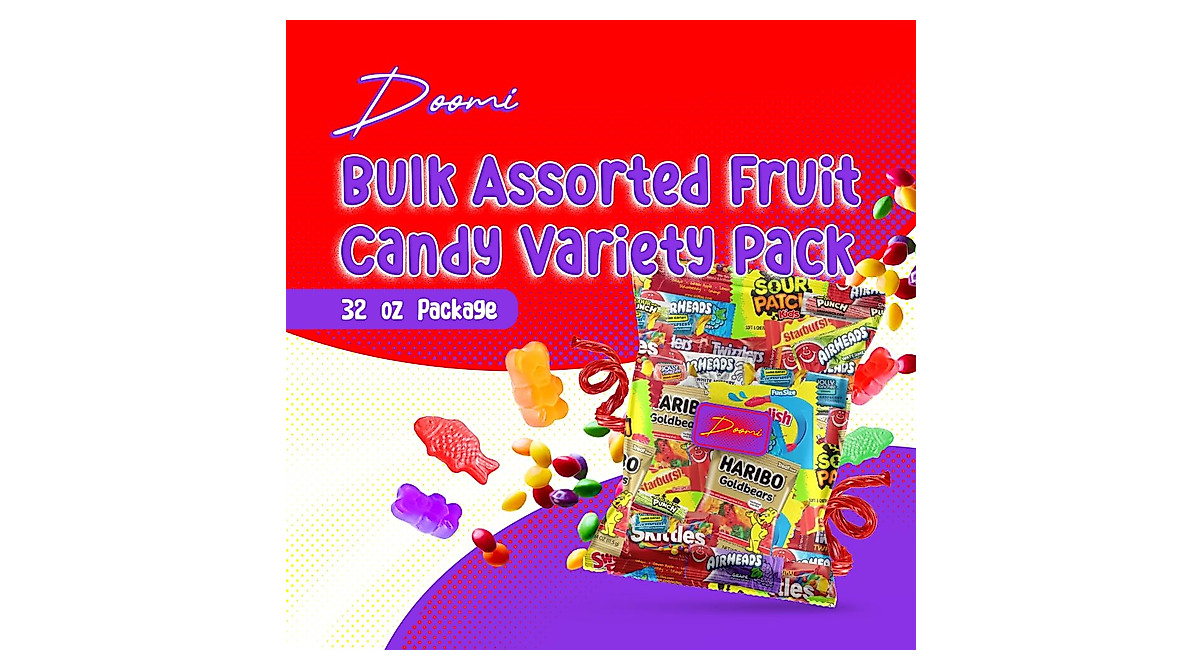 Doomi Bulk Assorted Fruit Candy Variety Pack - 32 Oz