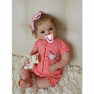 Angelbaby Reborn Realistic Baby Girl Dolls 24inch Pretty Silicone Real Toddler Dolls Life Life Soft Cloth Body Newborn Bebe Reborn Child with Blue Eyes for Girls