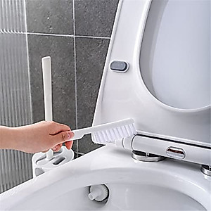 Toilet Brush Soft Silicone Heads Toilet Cleaning Brush Multifunction Long Handle Wc Brushes Bathroom Accessoires Set Home Cleaning Tool Bathroom Toilet Brush Holder Furniture (Color : Blue)