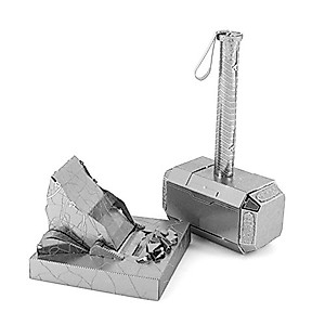 Metal Earth 3D Model Kits Marvel Avengers Set of 2 CA Shield & Thor's Hammer (Mjolnir)