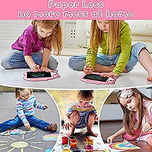 LCD Writing Tablet, SS Drawing Tablet for Kids 8.5" Colorful Screen Doodle Board Pad for 3 4 5 6 Years Old Boys Girls Gifts Education Toys Pink