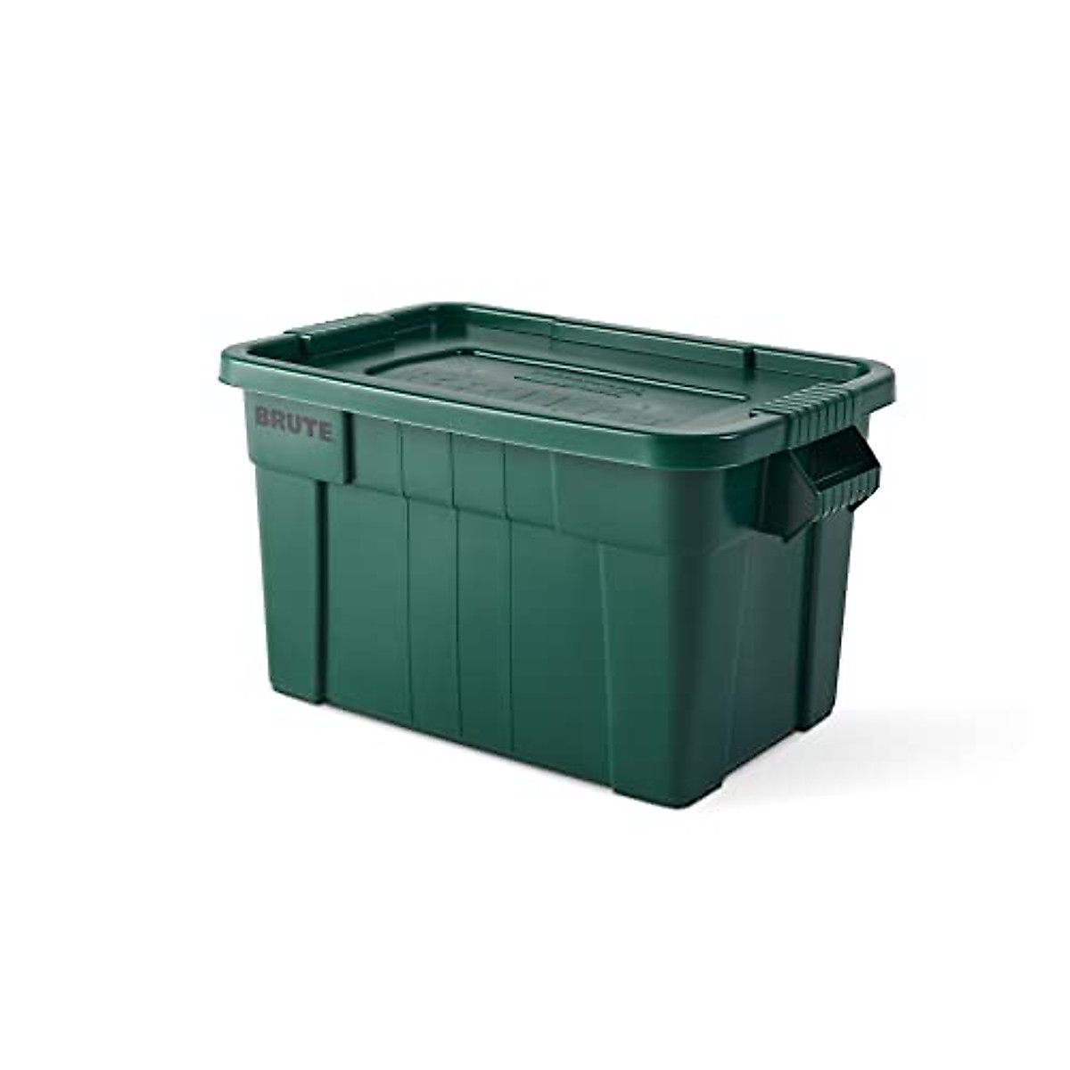 Rubbermaid Commercial Products Brute Tote Storage Container with Lid-Included, 20-Gallon, Dark Green, Rugged/Reusable Boxes for Moving/Camping/Storing in Garage/Basement/Attic/Jobsite/Truck