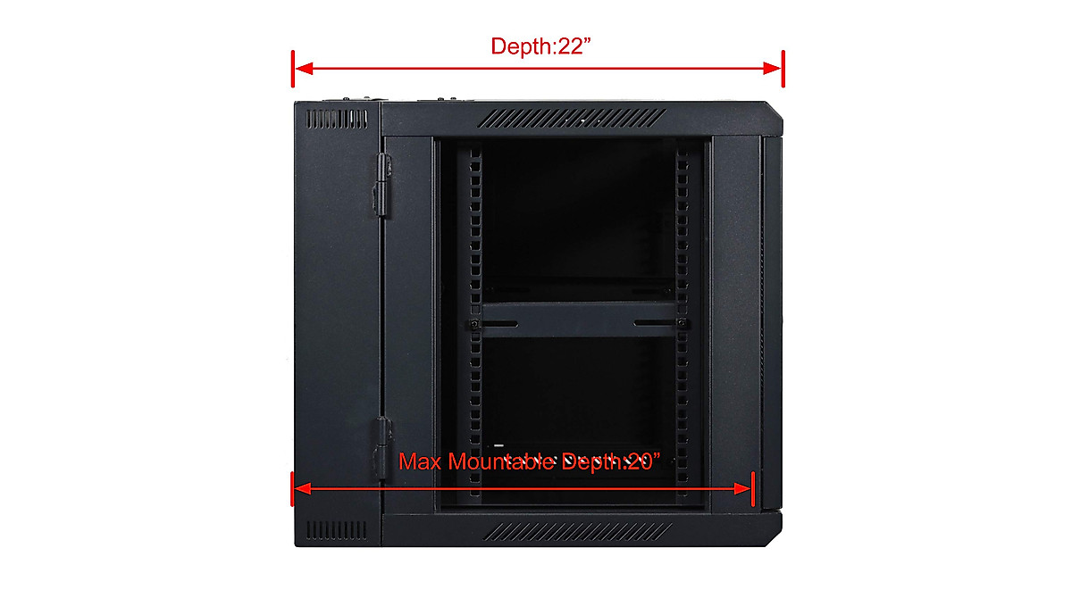 AEONS 9U Wall Mount Server Rack - Rugged 19-Inch Network Enclosure