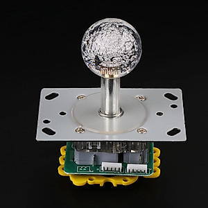 LED Illuminated Joystick,LED Colorful Illuminated Game Joystick Switchable from 4 to 8 Way for Game for Game Video Game Arcad