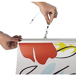 Displays2go 48 Inch Banner Hanger Rails with Hinged Snap-Open Design – Silver (ABR48)