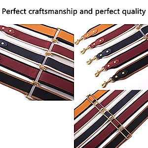 GOXTECH Purse Strap Replacement Crossbody Handbag Stripe Wide Adjustable (Black -Bag Strap)