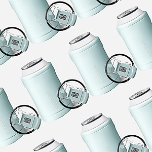 BrüMate Hopsulator Duo 2-in-1 Can Cooler Insulated for 12oz Cans + 100% Leak Proof Tumbler with Lid | Can Insulated for Hard Seltzer, Beer, Soda and Energy Drinks (Blue Agave)