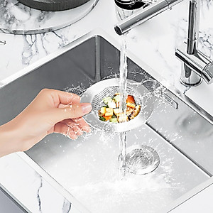 2PCS Kitchen Sink Strainer, Universal Sink Drain Filter, Sink Basket Strainer, 4.5 Inch Stainless Steel Sink Drain Strainer, Food Catcher for Kitchen (Strainers)