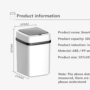 CZDYUF Intelligent Induction Trash Can with Lid Kitchen Trash Can Home Automatic Bathroom Opening and Closing