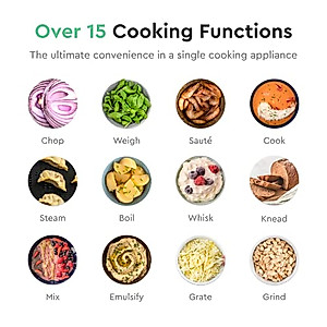 Multo By CookingPal, Smart Compact Countertop Multi-Functional Food Processor With Guided Recipes | WiFi Built-In | Chop, Knead, Steam And Cook All-In-One Cooker. (Renewed)