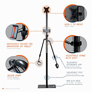Stick2Training's Extra-Tall TV, VESA Stand Mount for Treadmill, Walking Pad, Under Desk Treadmill, Stand Up Desk - Keep You Productive or Entertained While You Work Out!