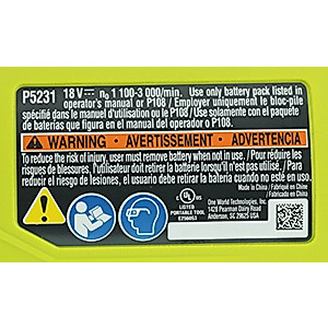 RYOBI One+ P5231 18V Lithium Ion Cordless Orbital T-Shaped 3,000 SPM Jigsaw (Battery Not Included, Power Tool and T-Shaped Wood Cutting Blade Only)