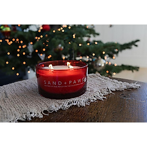 Sand + Paws Scented Candle - Frazier Fir – Additional Scents and Sizes – 100% Cotton Lead-Free Wick - Luxury Air Freshening Jar Candles - Perfect Home Decor – 23oz