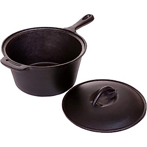 Cajun Cookware Pots 2-quart Seasoned Cast Iron Sauce Pot - Gl10491as