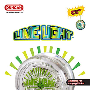 Duncan Toys Limelight LED Light-Up Yo-Yo, Beginner Level with LED Lights, Clear and Blue