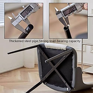 AMENAS WKWKW Kitchen Kitchen Dining Chairs Set of 4 Faux Leather Living Room Side Chairs with Metal Chair Legs for Home Commercial Restaurants(Premium Gray)