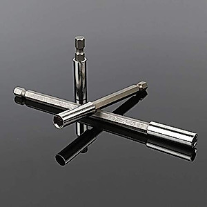 Katzco Magnetic Bit Holder Extensions - 3 Piece Set - 2, 4, and 6 Inch - for Drills, Socket Adapters, Automotive Maintenance, Shops, Mechanics, Household Use, DIY, Repair Work, and More