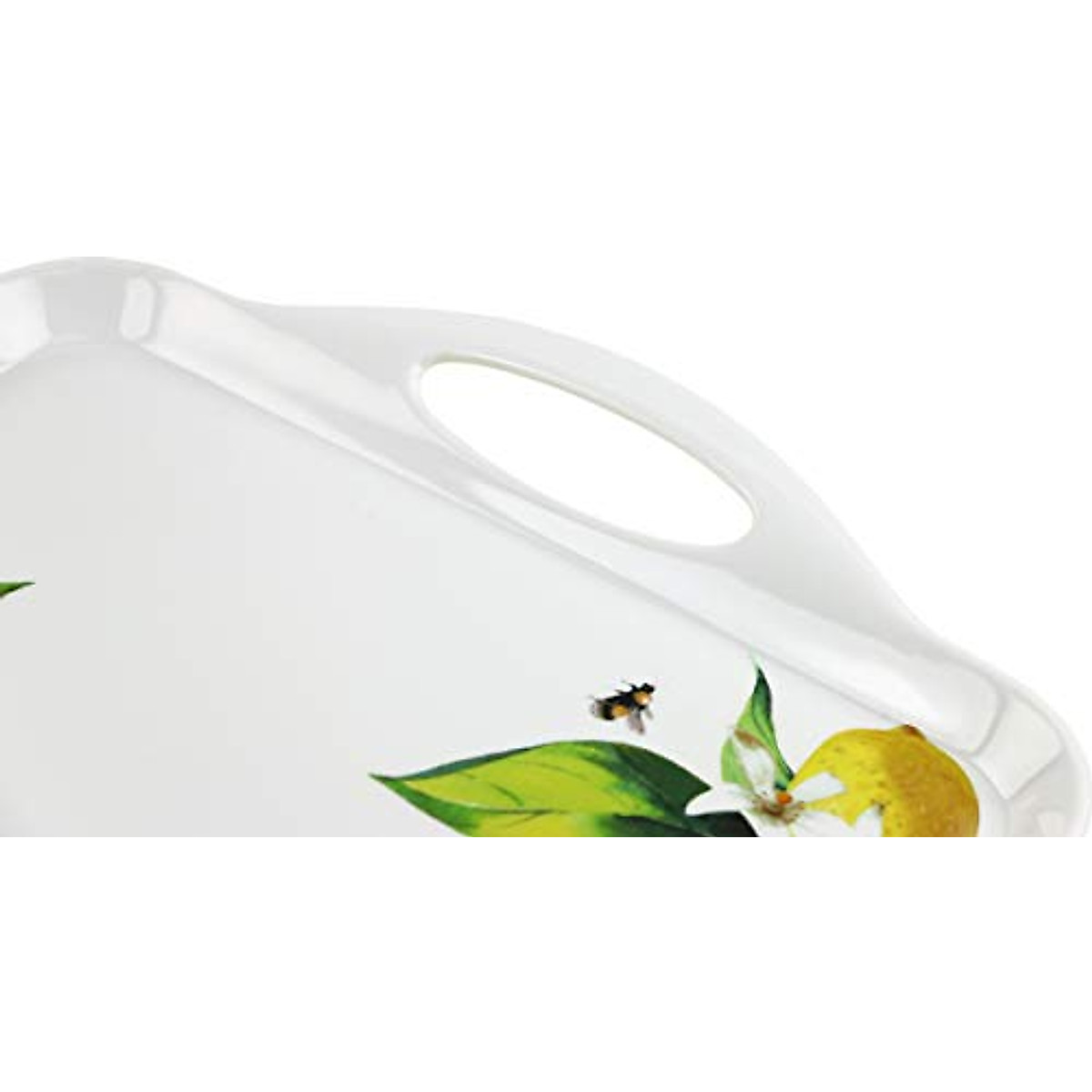 Calypso Basics Fresh Lemons by Reston Lloyd 2pc Melamine Tray Set, Lemons with Honey Bees