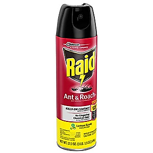Raid Ant & Roach Killer Lemon Scent 17.5 Ounce (Pack of 6)