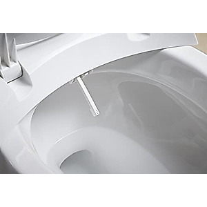 KOHLER 98804-CP-0 Purewash M300 Elongated Manual Bidet Toilet Seat With Chrome Handle, Non-Electric Bidets for Existing Toilets, White