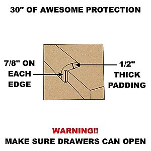 Ergo Edge | Protect Your arms from Sharp Table Edges! | 30" High Density Foam [Black]
